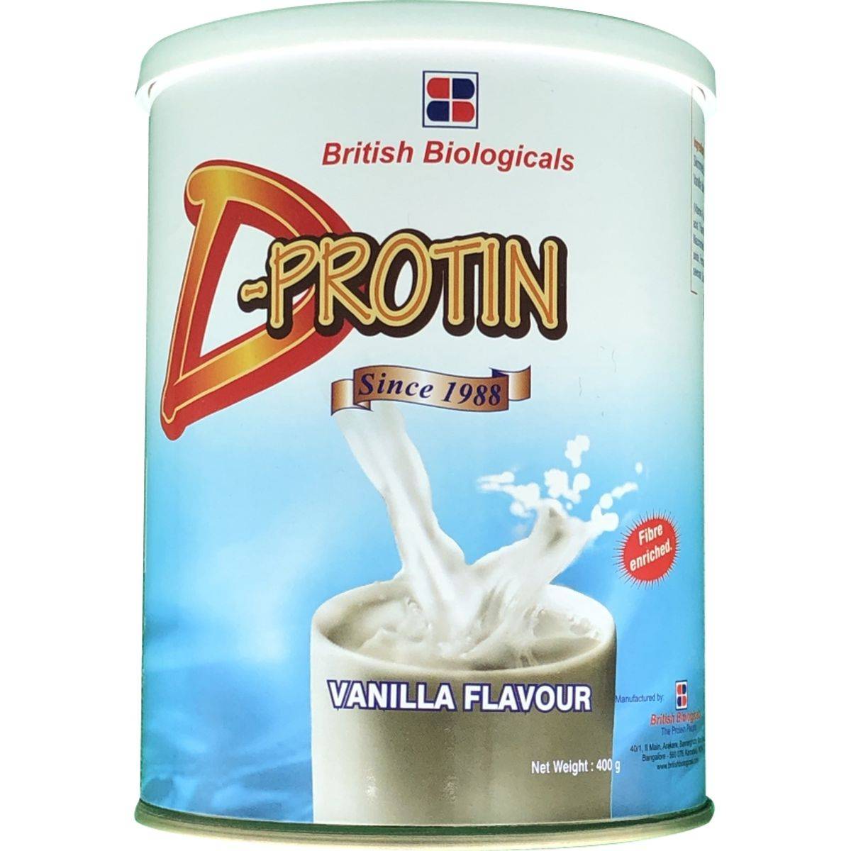 British Biologicals D Protin Powder Vanilla 400g – Chemist Warehouse UAE