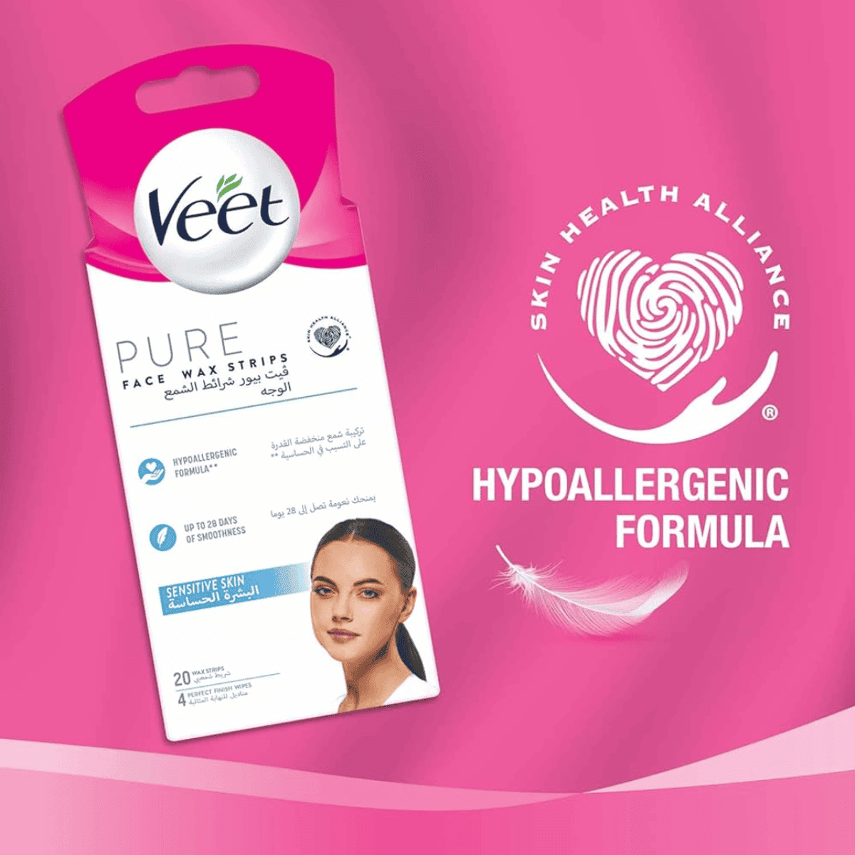 Veet Wax Strips Pure Face Wax For Sensitive Skin 20 Strips – Chemist ...