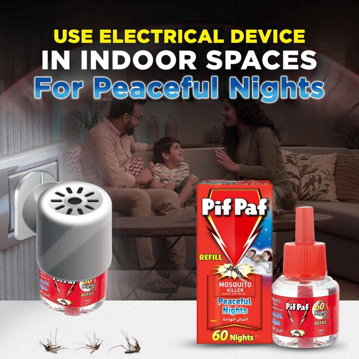 Pif Paf Insect Killer Refill Mosquito Peaceful Nights 30 Packs ...