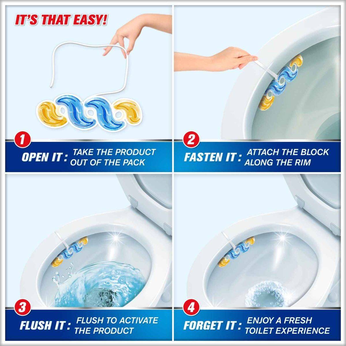 Harpic Active Fresh Toilet Cleaner Rim Block Sparking Citrus 35g ...