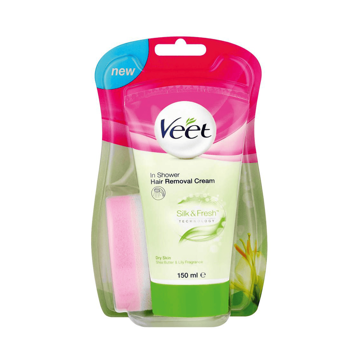 Veet Hair Removal Cream In Shower Legs & Body For Dry Skin 150g ...