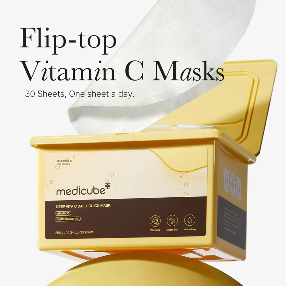 Medicube Face Mask Deep Vita C Daily Quick Face Mask 30 Sheets ...
