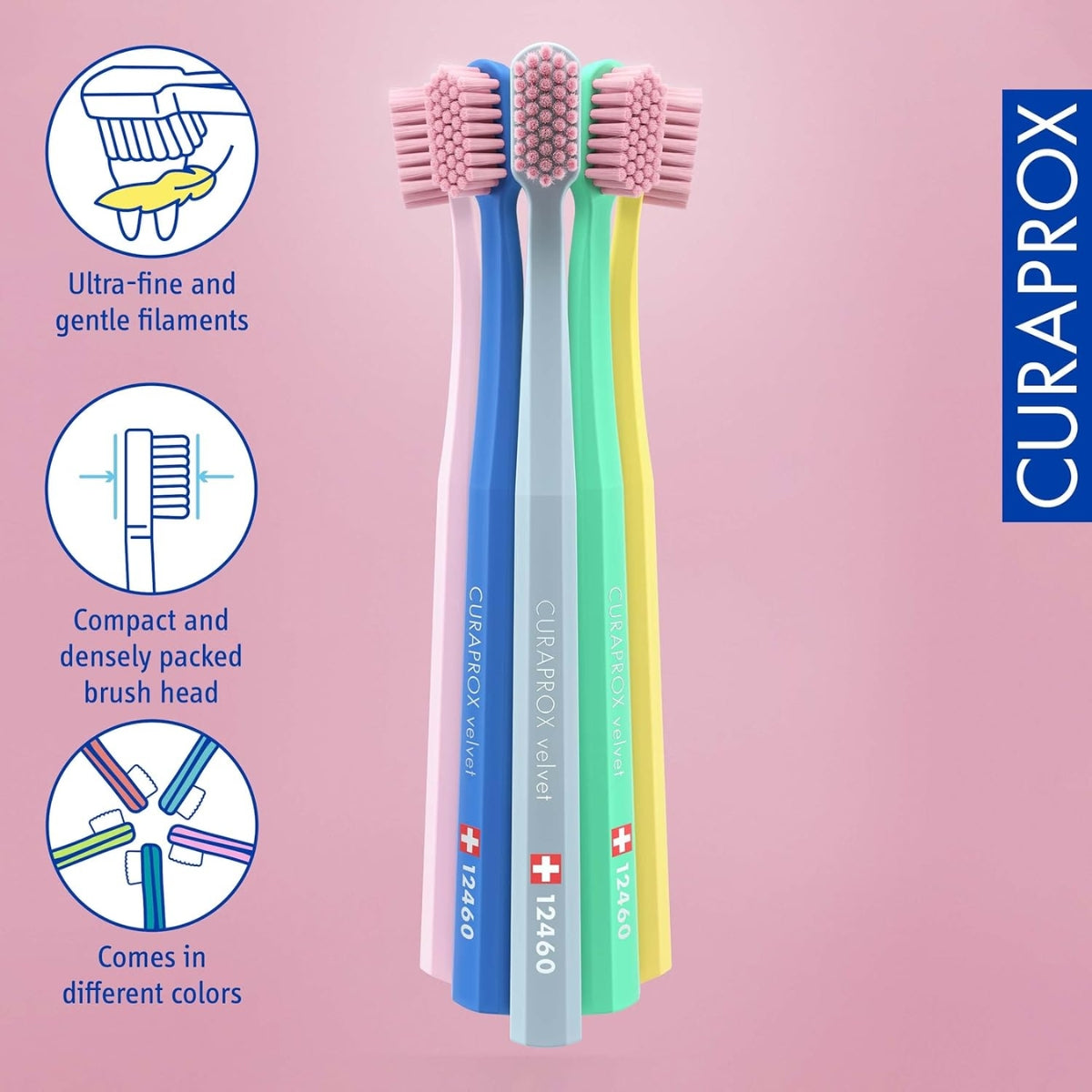 Curaprox Toothbrush CS 12460 Velvet 1 Piece – Chemist Warehouse UAE