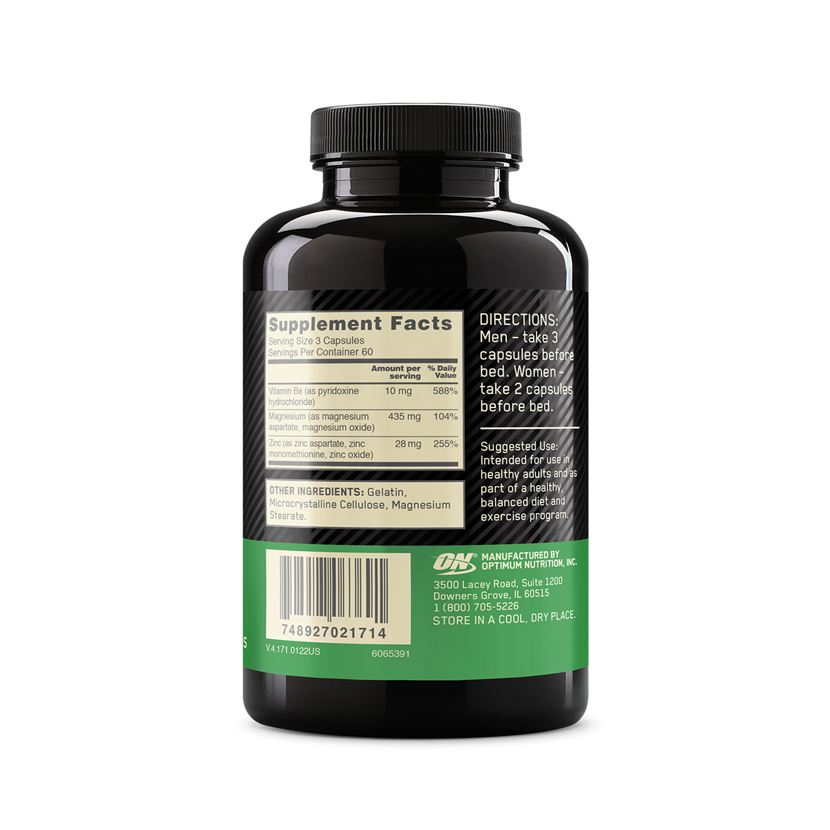 Optimum Nutrition Zinc Magnesium Aspartate 180 Capsules – Chemist ...