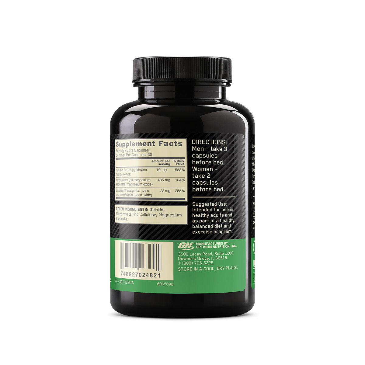 Optimum Nutrition Zinc Magnesium Aspartate 90 Capsules – Chemist ...